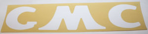 Detail: Street Rod Parts » Truck Decal. "GMC " Script Tailgate. White