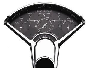 Detail: Street Rod Parts » Car Instrument Gauges- Bel Era Black 6 Gauge ...