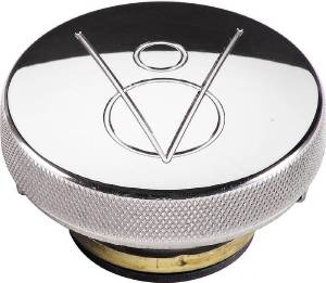 Detail: Street Rod Parts » Radiator Cap, Billet - ' V8' Logo, 7LB