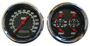 Detail: Street Rod Parts » Instrument Gauges - 3-3/8" Quad Electronic ...